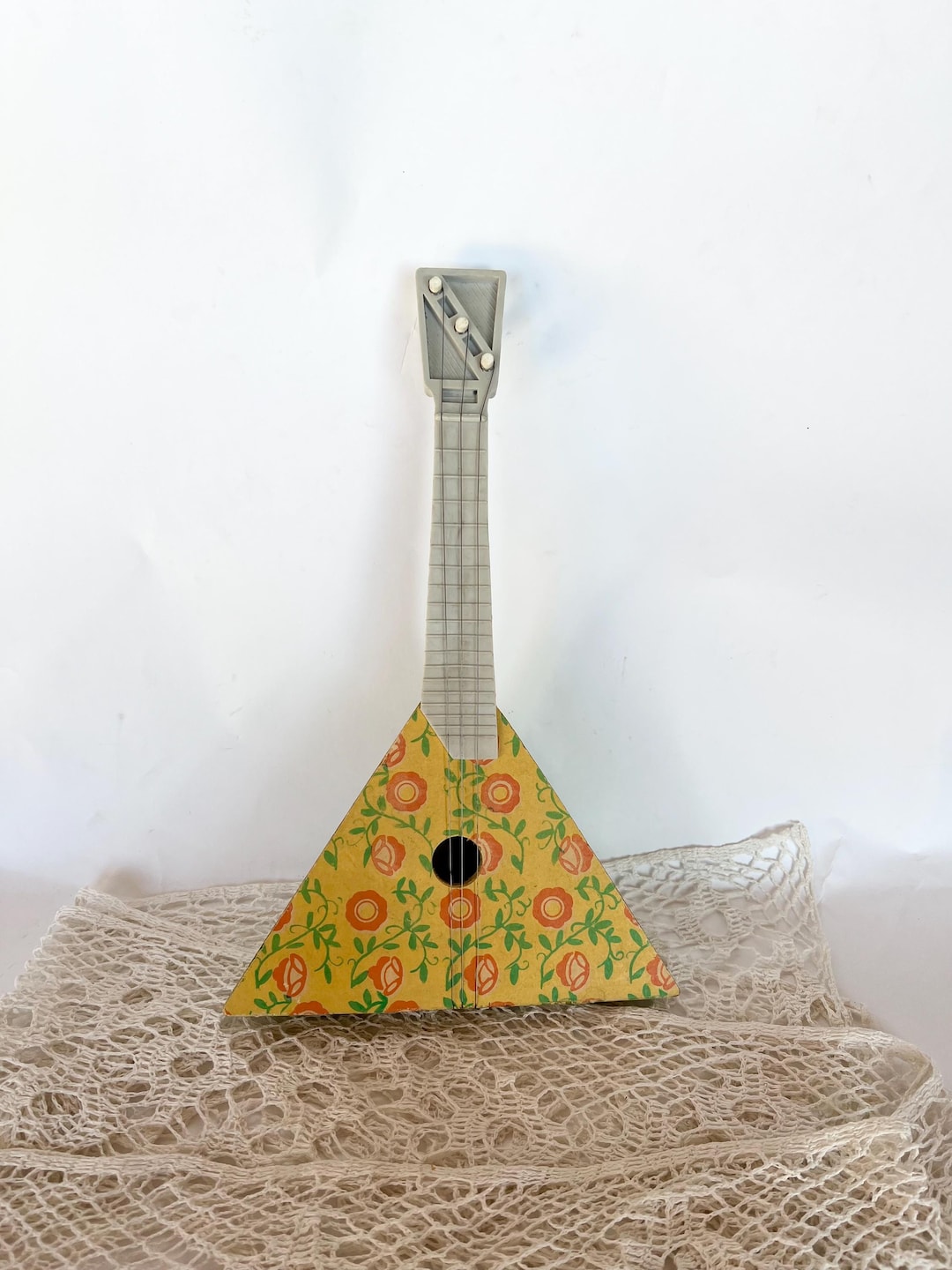 Vintage Children's Toy Balalaika 3 String Retro Mini Russian Musical ...