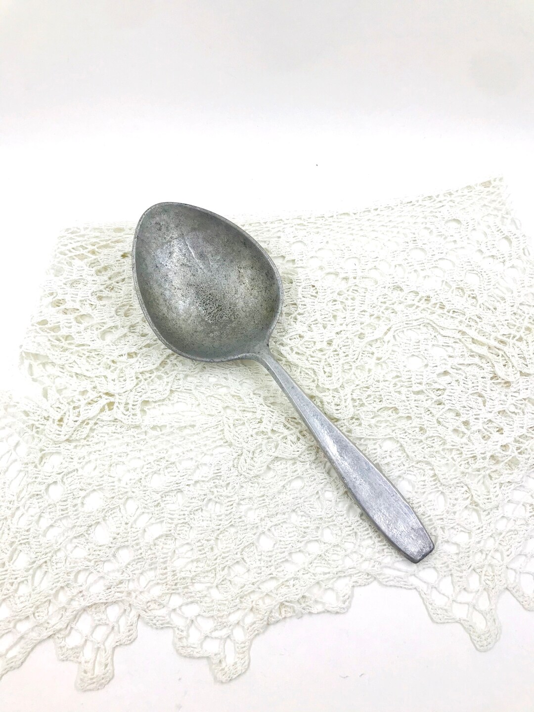 Vintage Large Metal Spoon Aluminum Spoon for Hiking Tourist Spoon Big ...