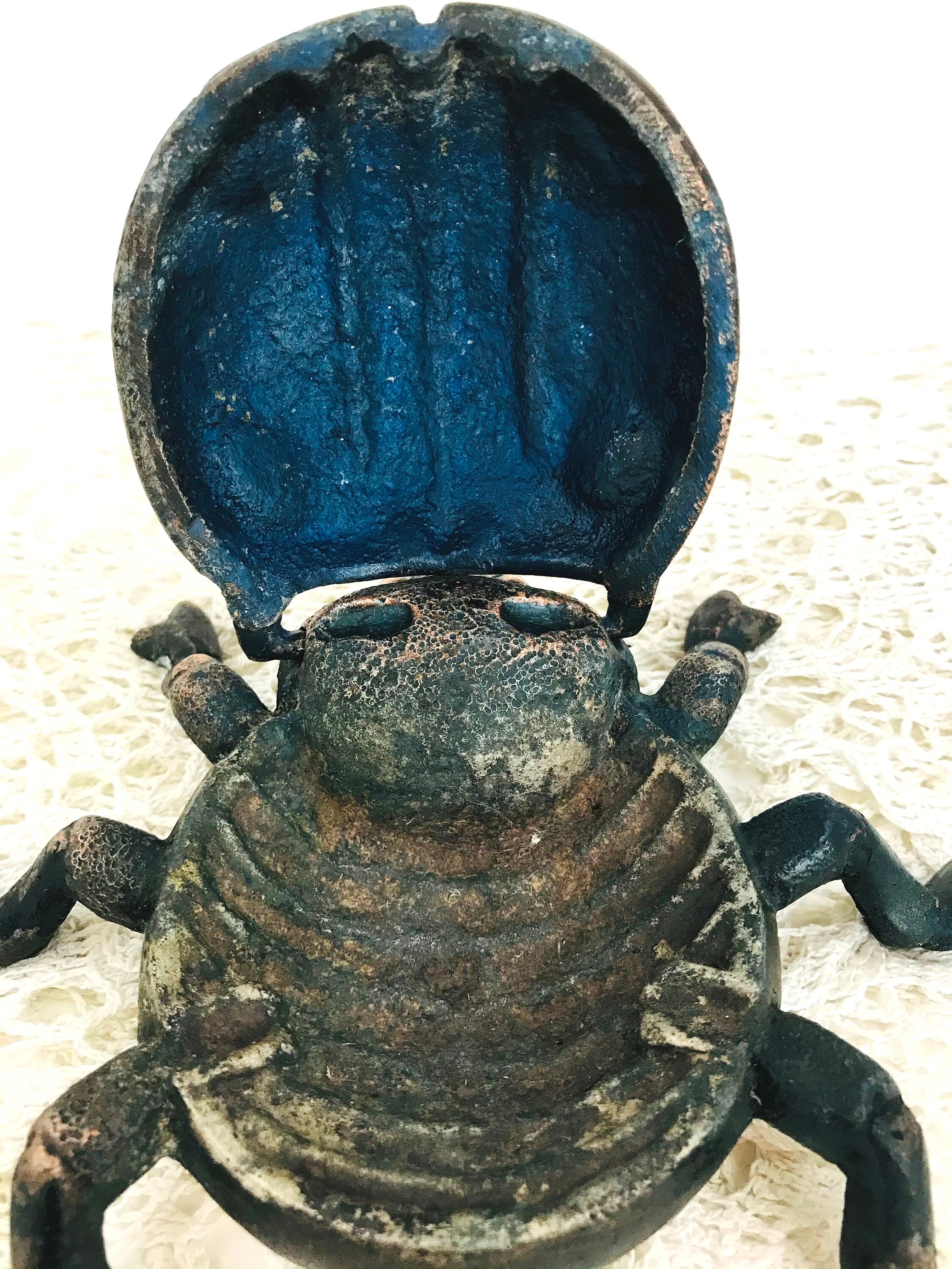 Vintage Ashtray With Lid in Form Insect Ladybug Smoker Ashes - Etsy