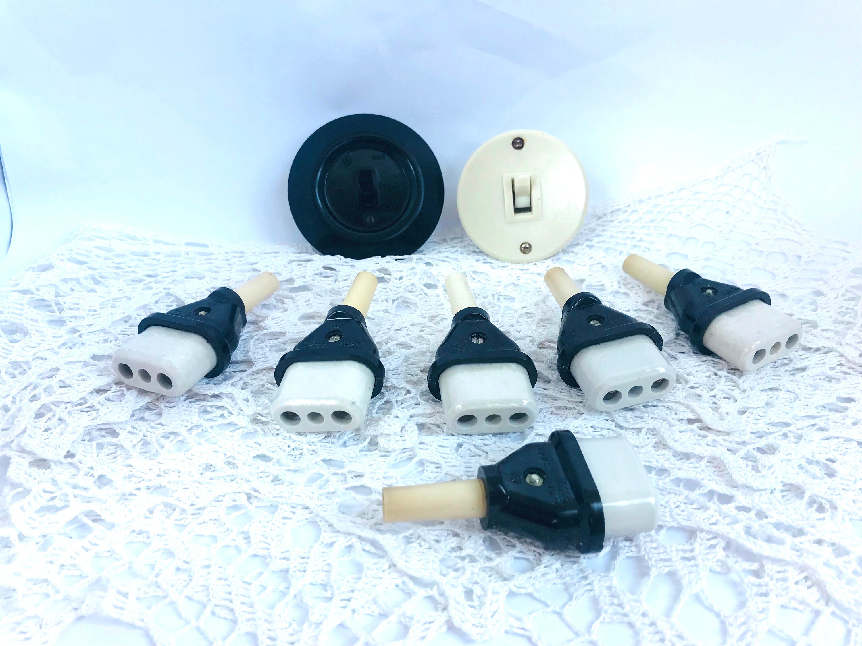 Vintage Electrical Equipment Sockets and Switches Black Switch | Etsy