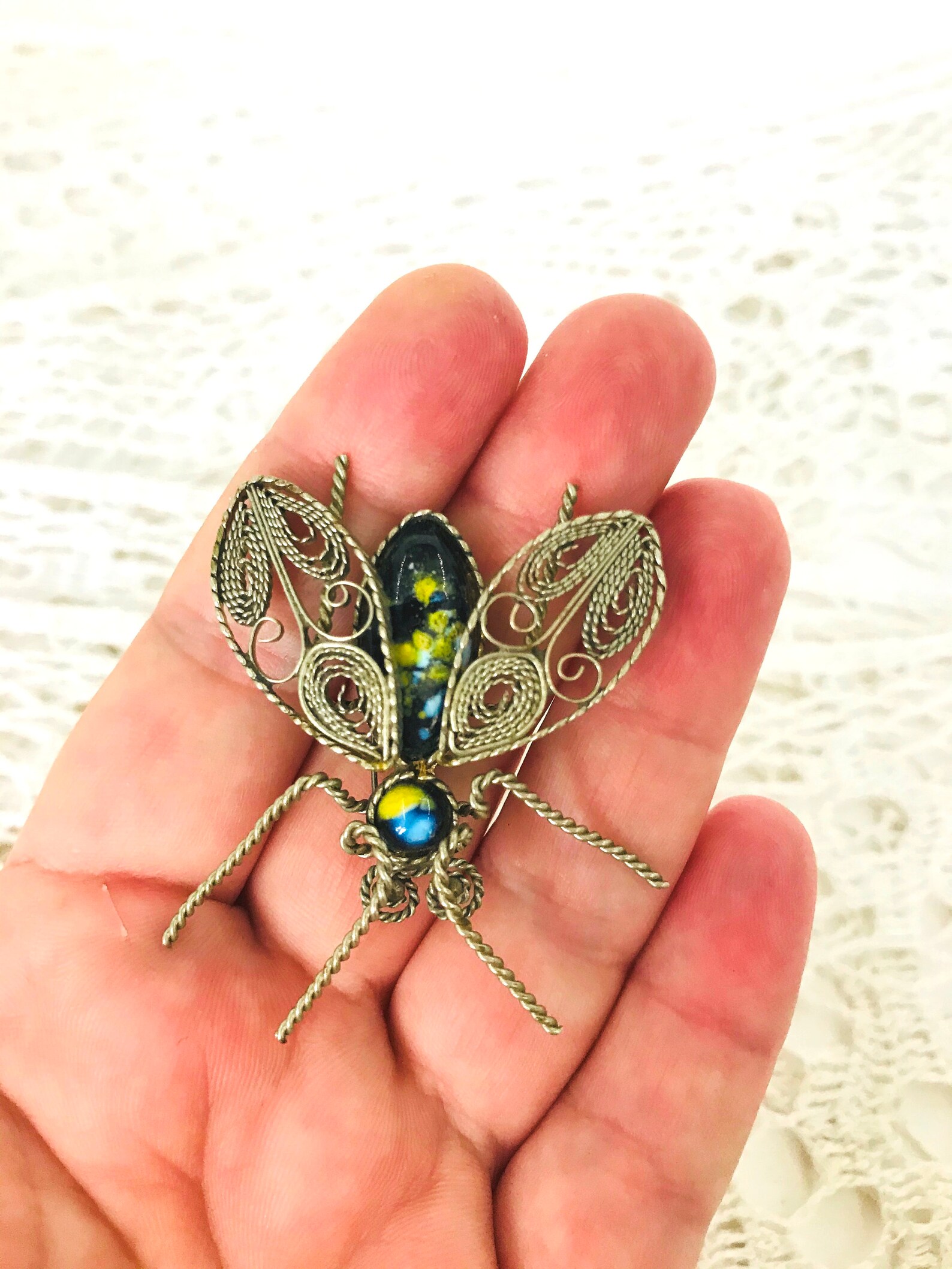 Vintage Fly Brooch Filigree Accessory Brooch in Shape of Fly - Etsy