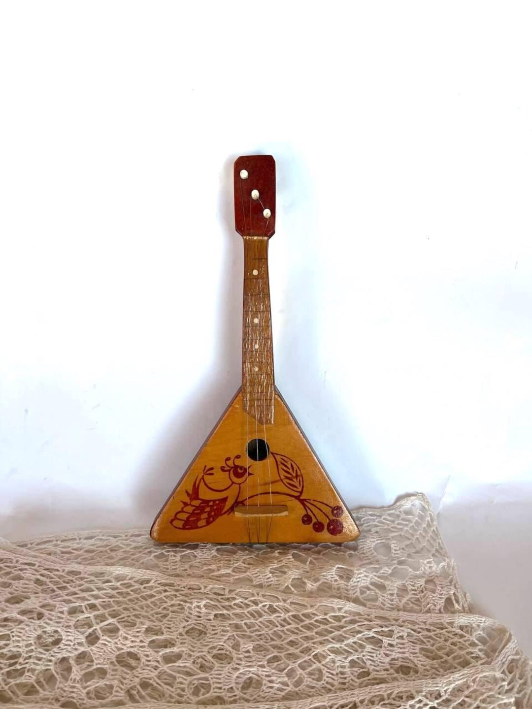 Vintage Children's Toy Balalaika 3 String Retro Mini Russian Musical ...