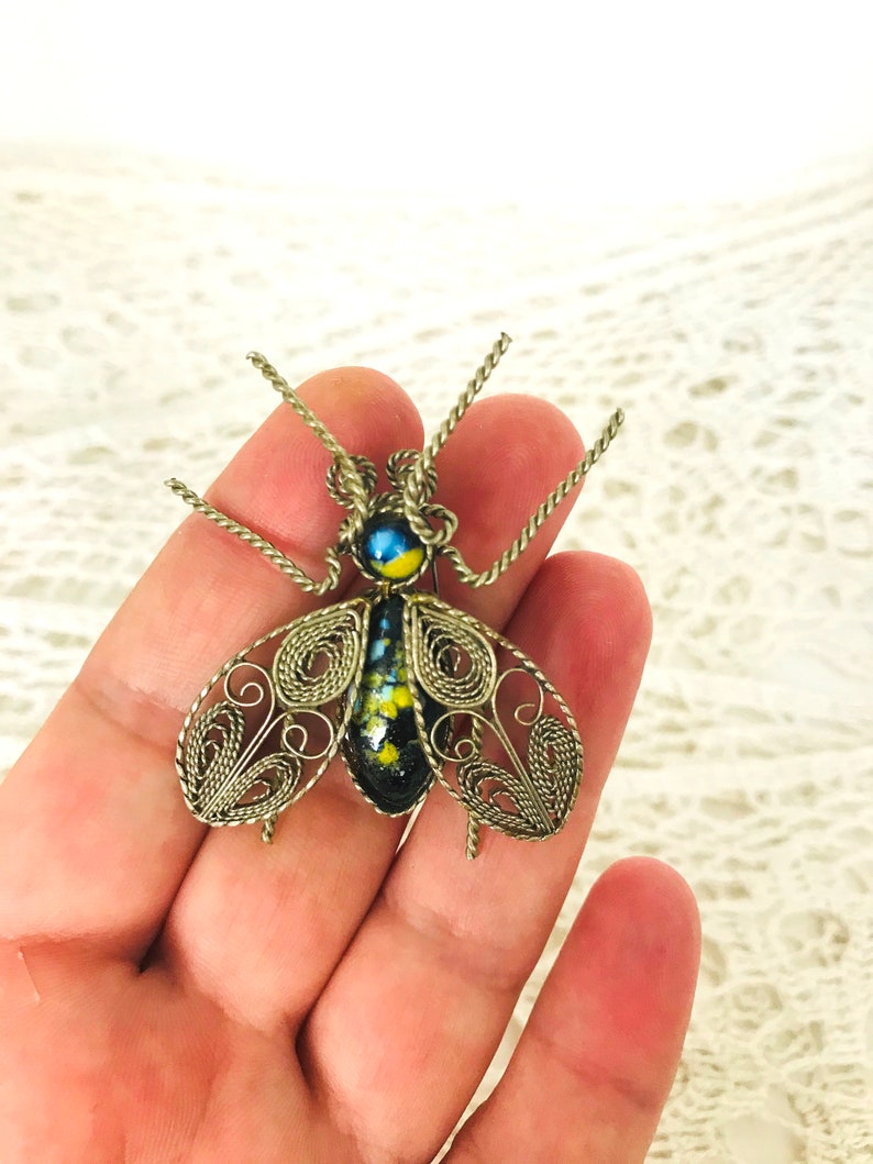 Vintage Fly Brooch Filigree Accessory Brooch in Shape of Fly - Etsy