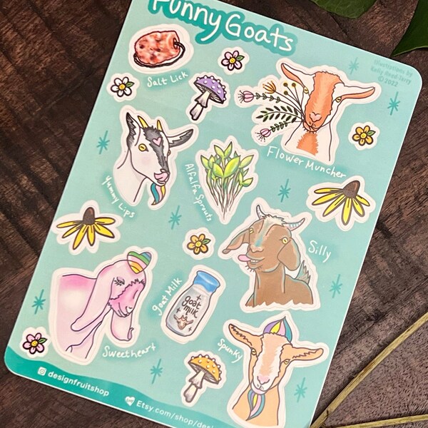 Cute Goat Stickers - Etsy