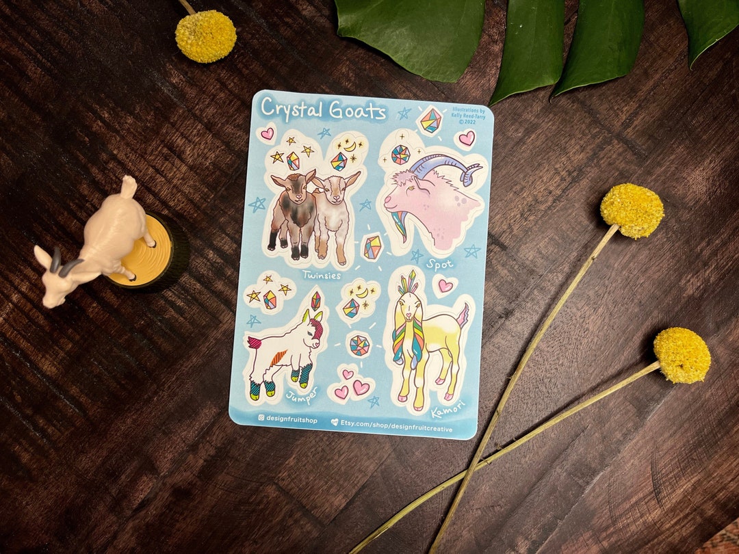 13-crystal Goats Sticker Sheet Smooth Weatherproof Matte Paper Kawaii ...