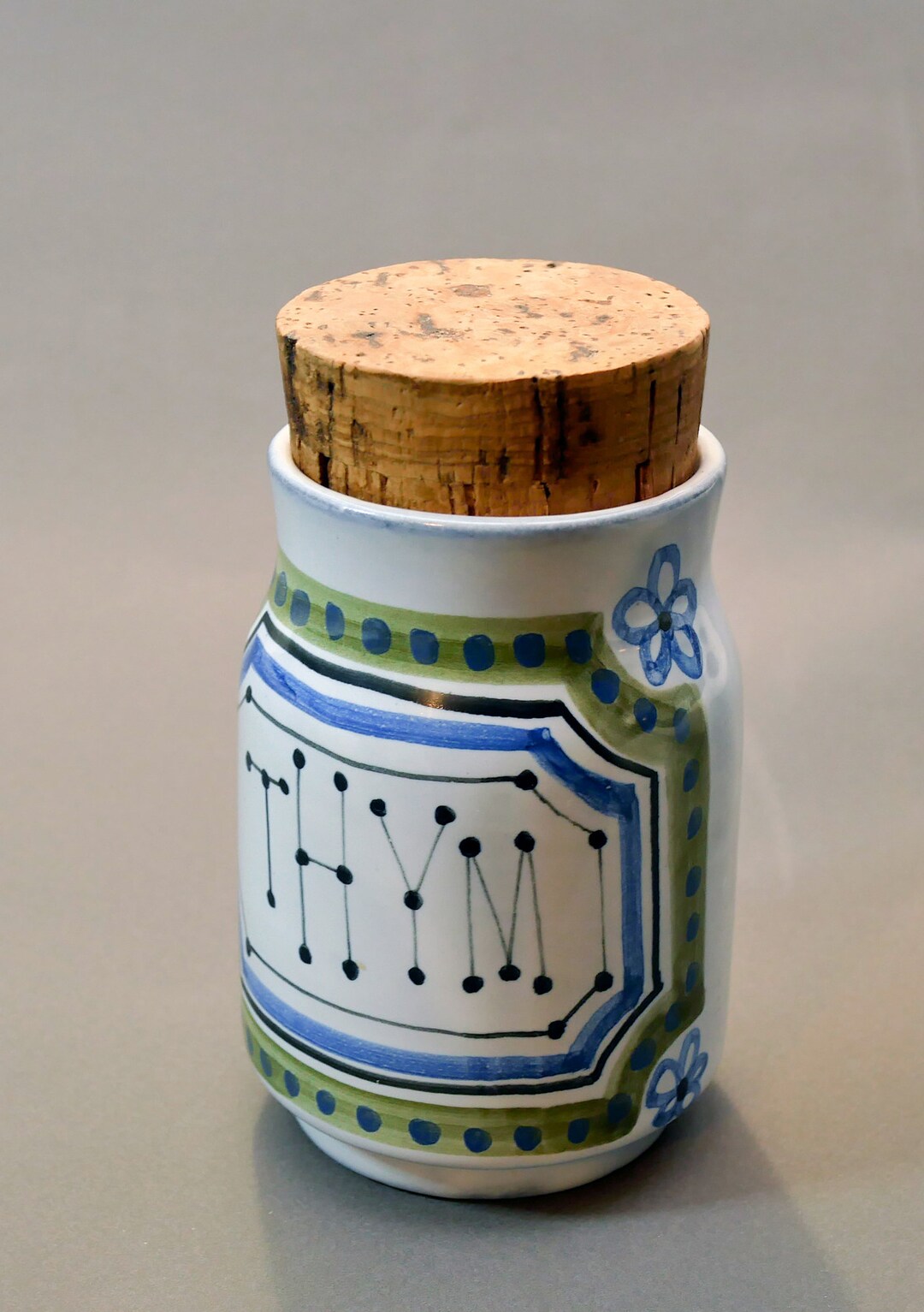 Roger Capron Ceramic Thyme Pot, Decorated, Signed Original - Etsy