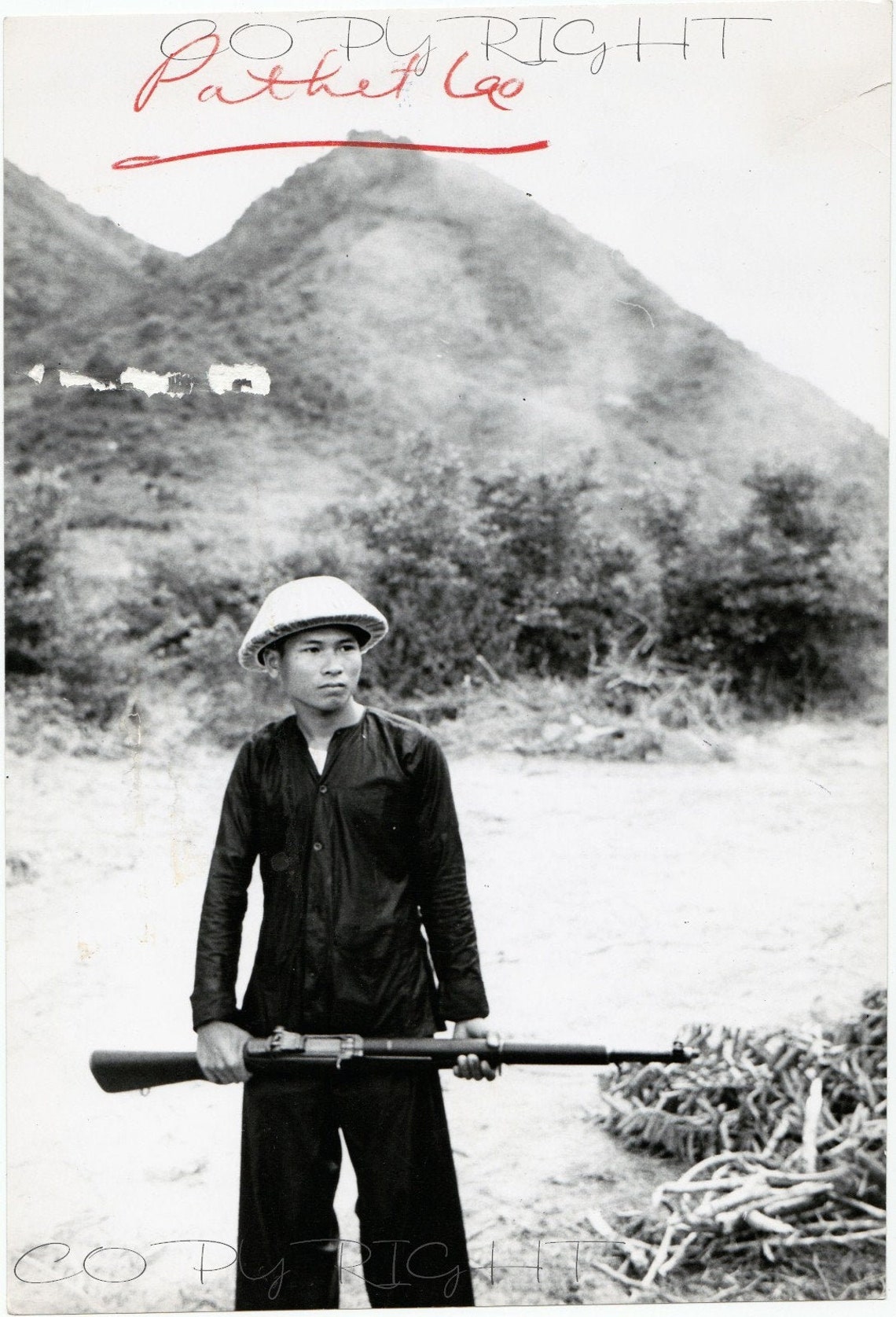 PHOTO Originale PATHET LAO soldat communiste guerre civile Laos, Presse ...