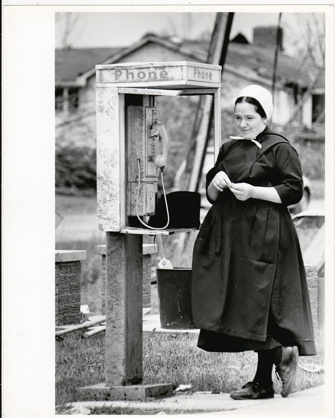 AMISH Phone Booth Original Film Photo 1983 - Etsy