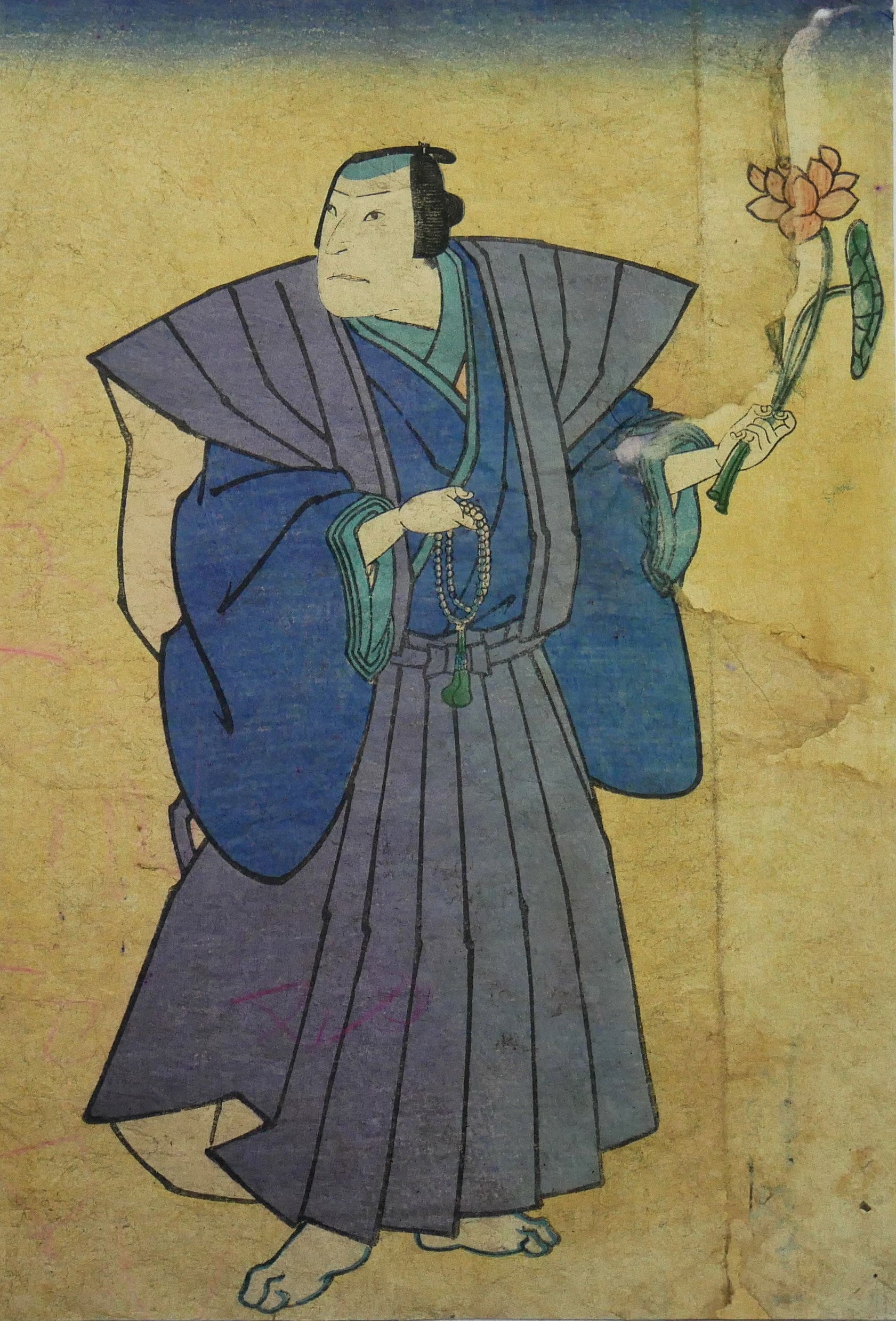 Japanese ESTAMPE EDO Samurai Original Monk 19th Japan - Etsy