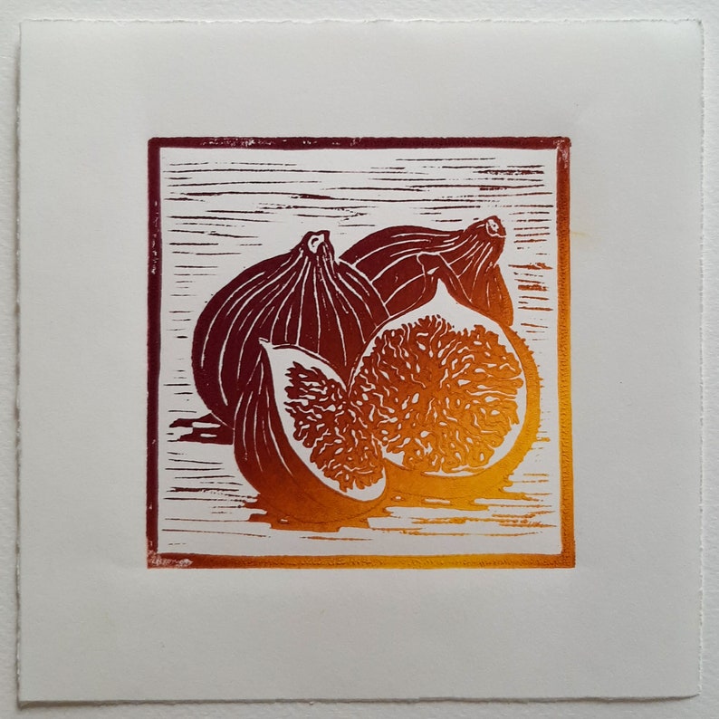 Fruits Original Linocut / Linoprint / Handmade Print / Wall - Etsy