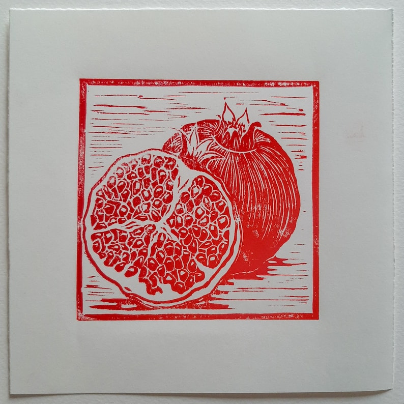 Fruits Original Linocut / Linoprint / Handmade Print / Wall - Etsy