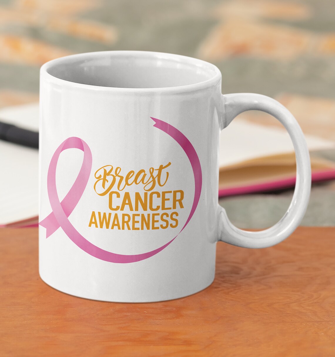 Breast Cancer Awareness Mug 11 Oz Ceramic Washer-safe - Etsy
