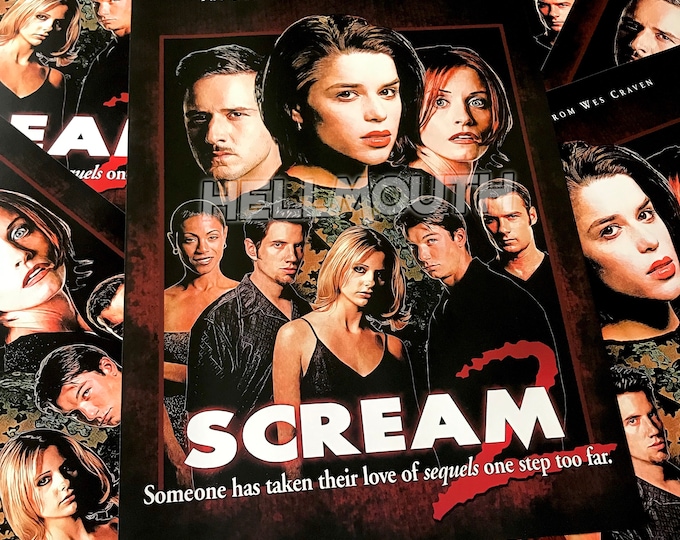 Scream 2 Movie Poster - A2 Size - Custom Artwork - Ghostface Sidney ...