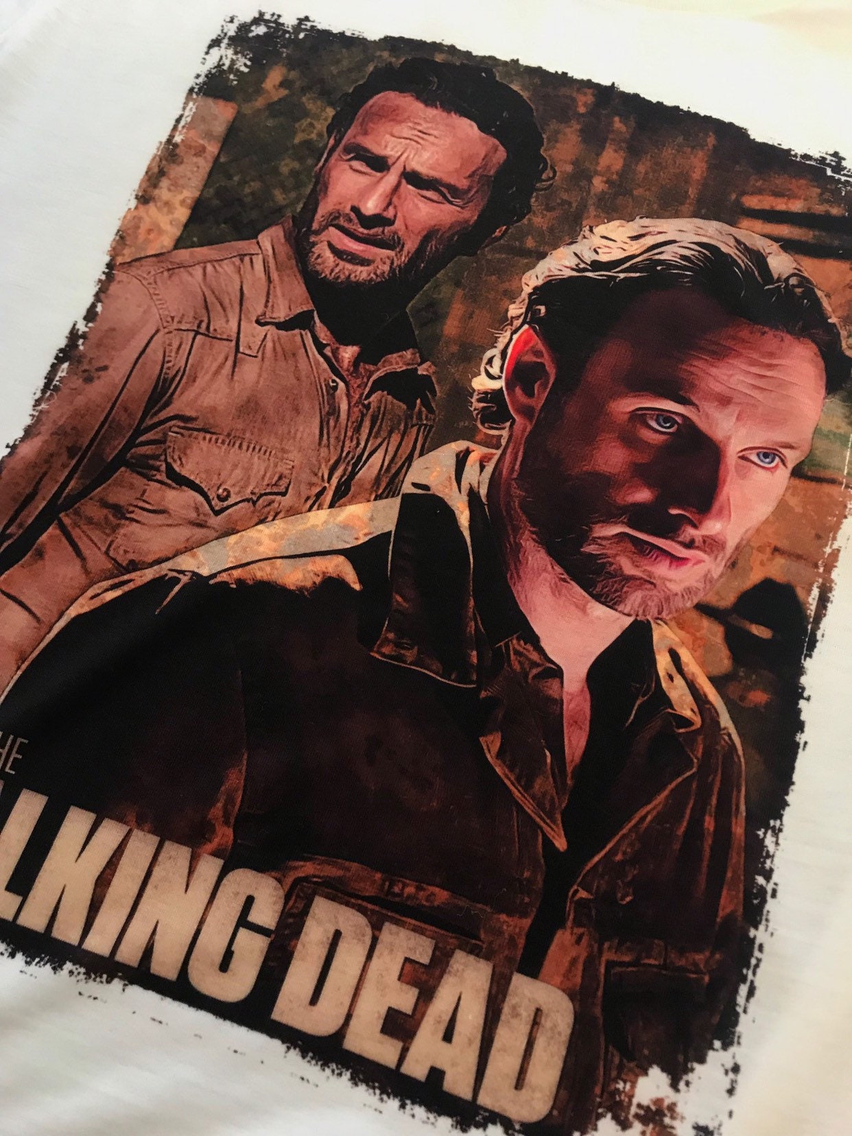 Custom Made " Rick Grimes" From the Walking Dead T Shirt. Andrew ...