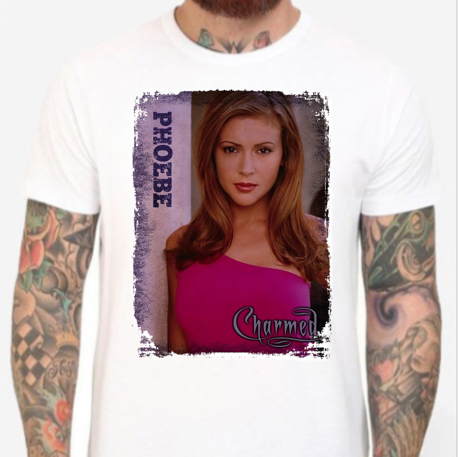 Charmed Alyssa Milano as Phoebe. White Custom Made T-shirt. - Etsy