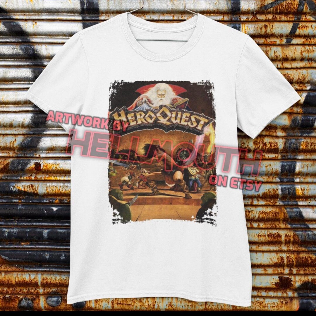 Heroquest - White T-shirt. 90's. Retro Gaming. Male & Female All Sizes ...