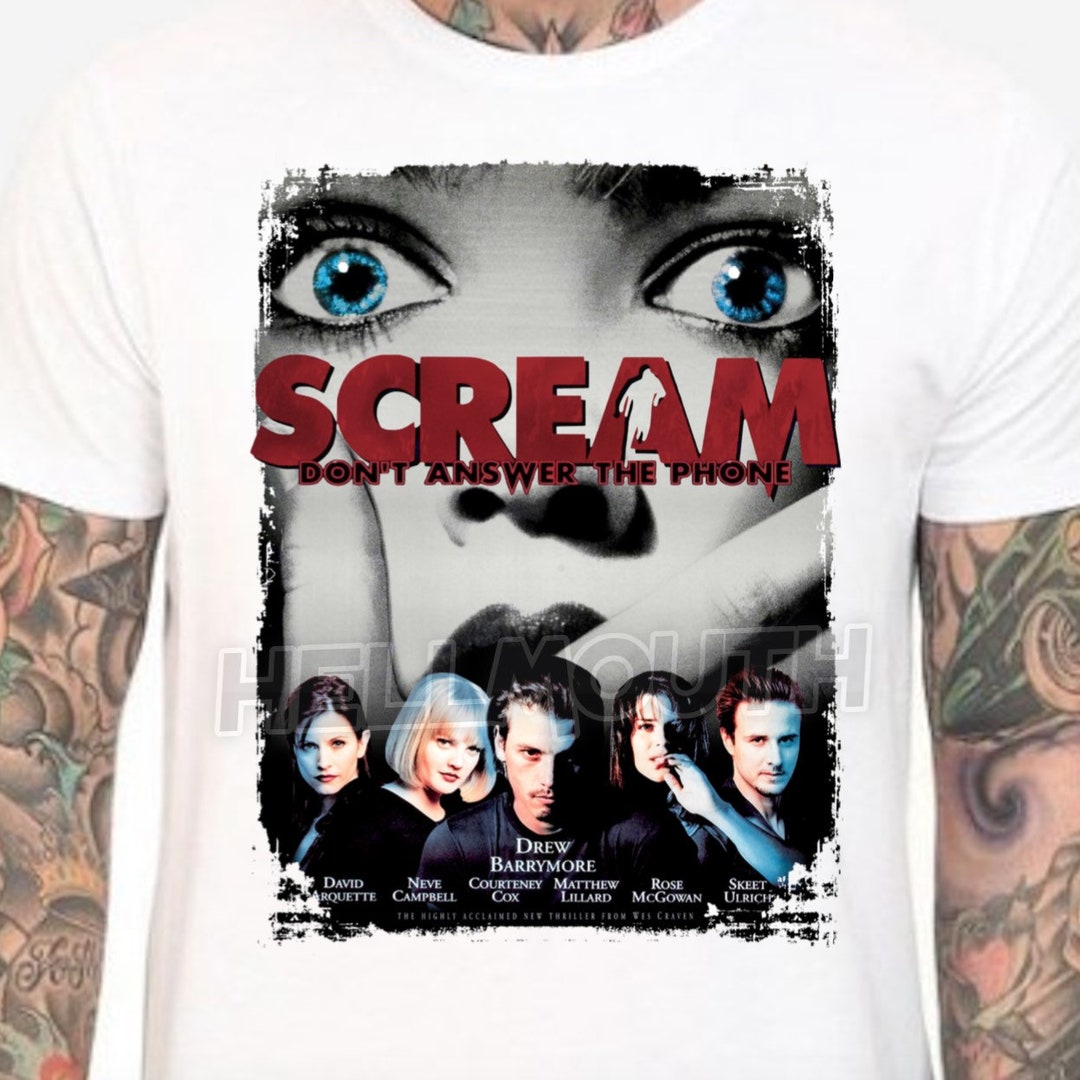 Scream - White T-shirt. Sidney Prescott, Neve Campbell. Men's & Women's ...