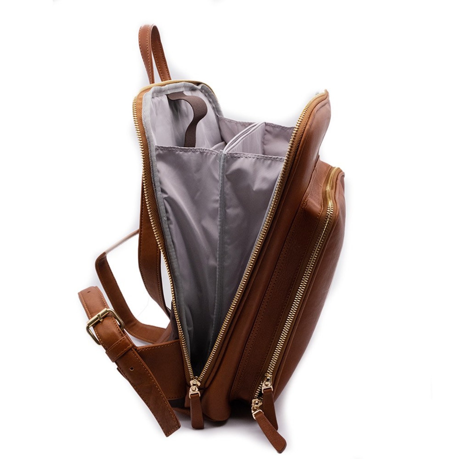 XL VERSION of Our Paris Leather Backpack Purse in Tan Black - Etsy