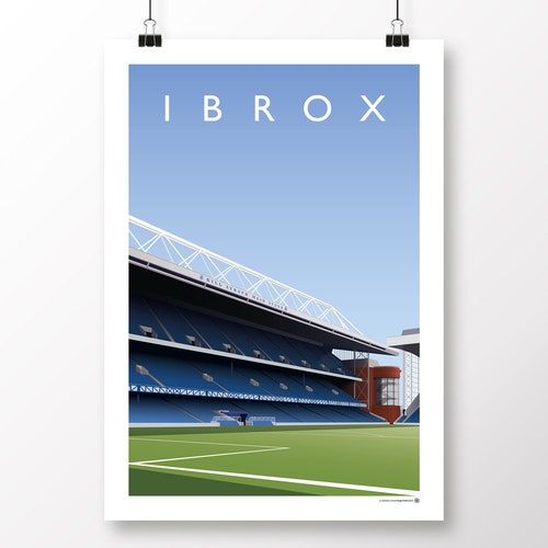 Glasgow Rangers Print: Ibrox Stadium Map - Etsy