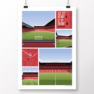 Manchester United Views of Old Trafford Poster - Etsy