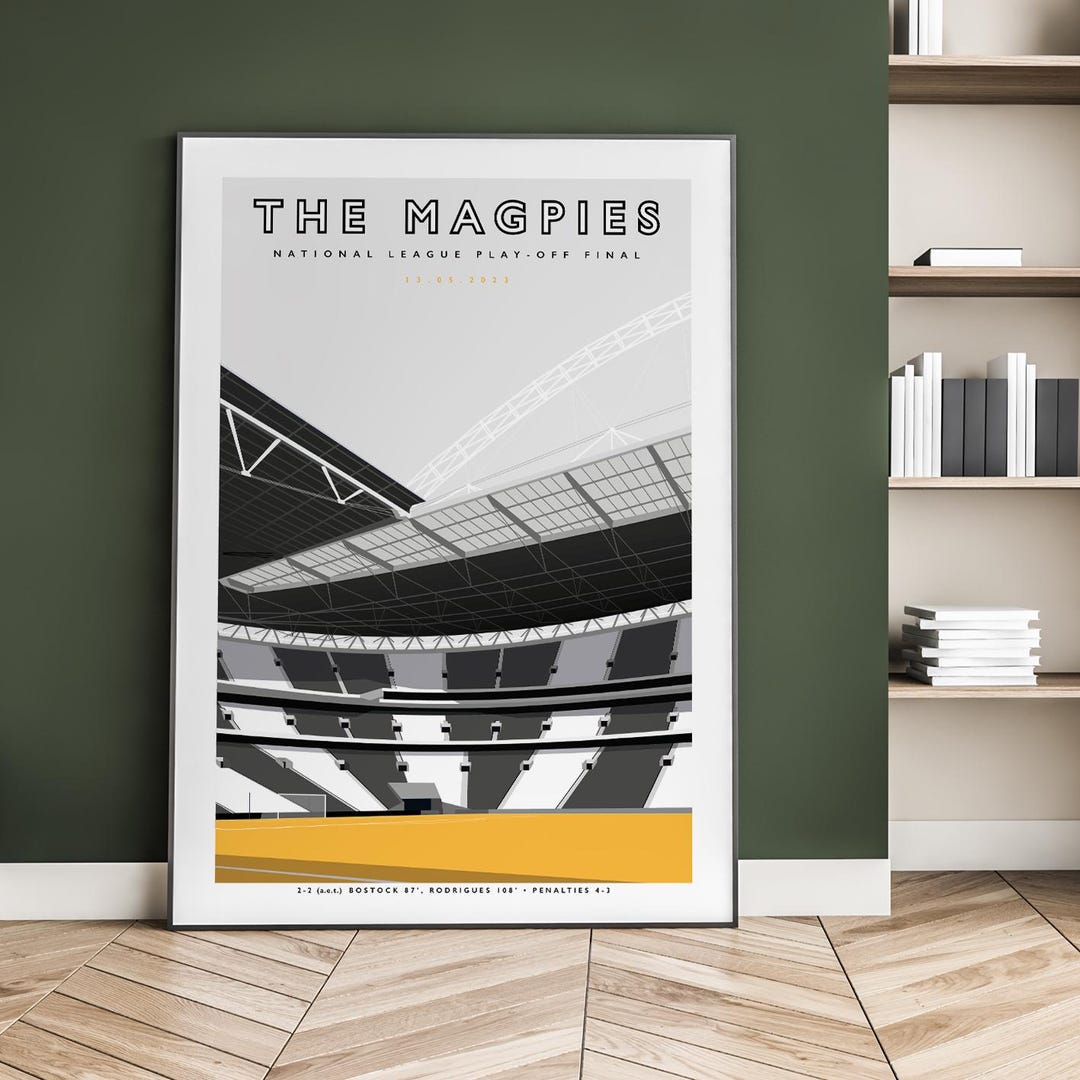 Notts County the Magpies Wembley Poster - Etsy