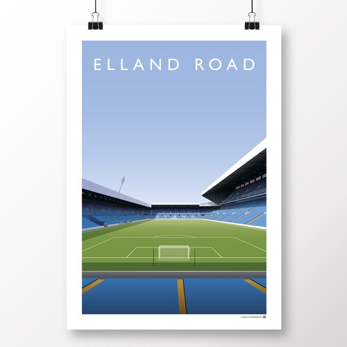 Leeds United Elland Road Retro Art Print Poster - Etsy