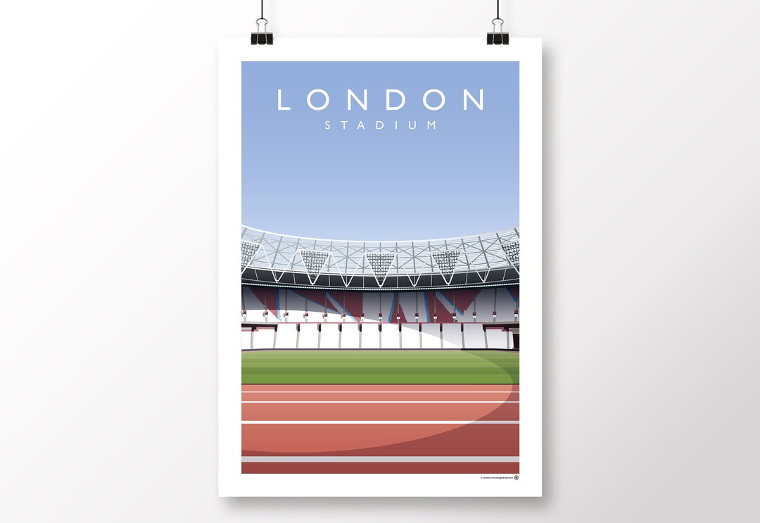 London Stadium Athletics Poster - Etsy