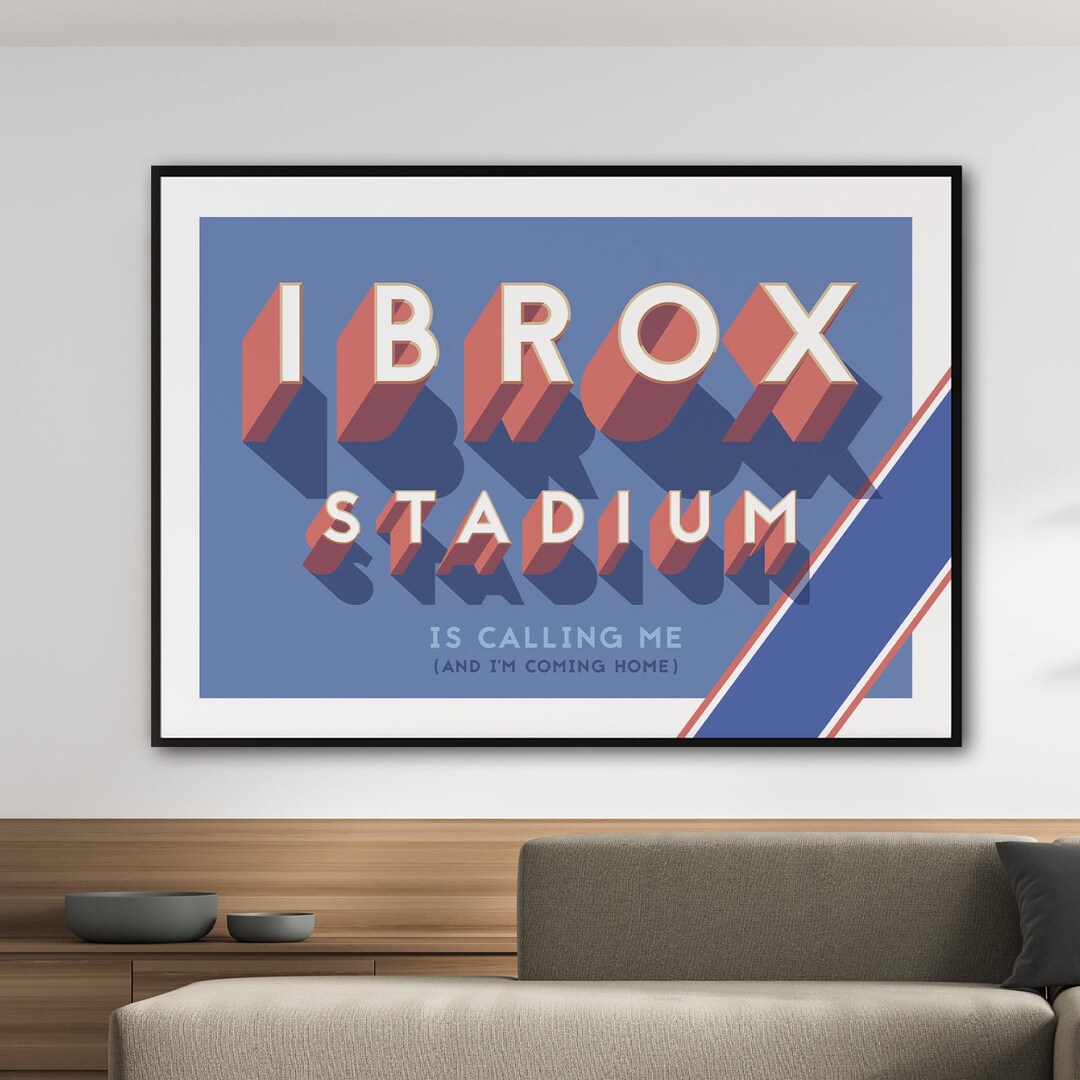 Rangers 'ibrox Stadium' Poster - Etsy