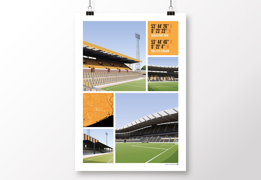 Hull City Views of Boothferry Park & MKM Stadium Poster - Etsy