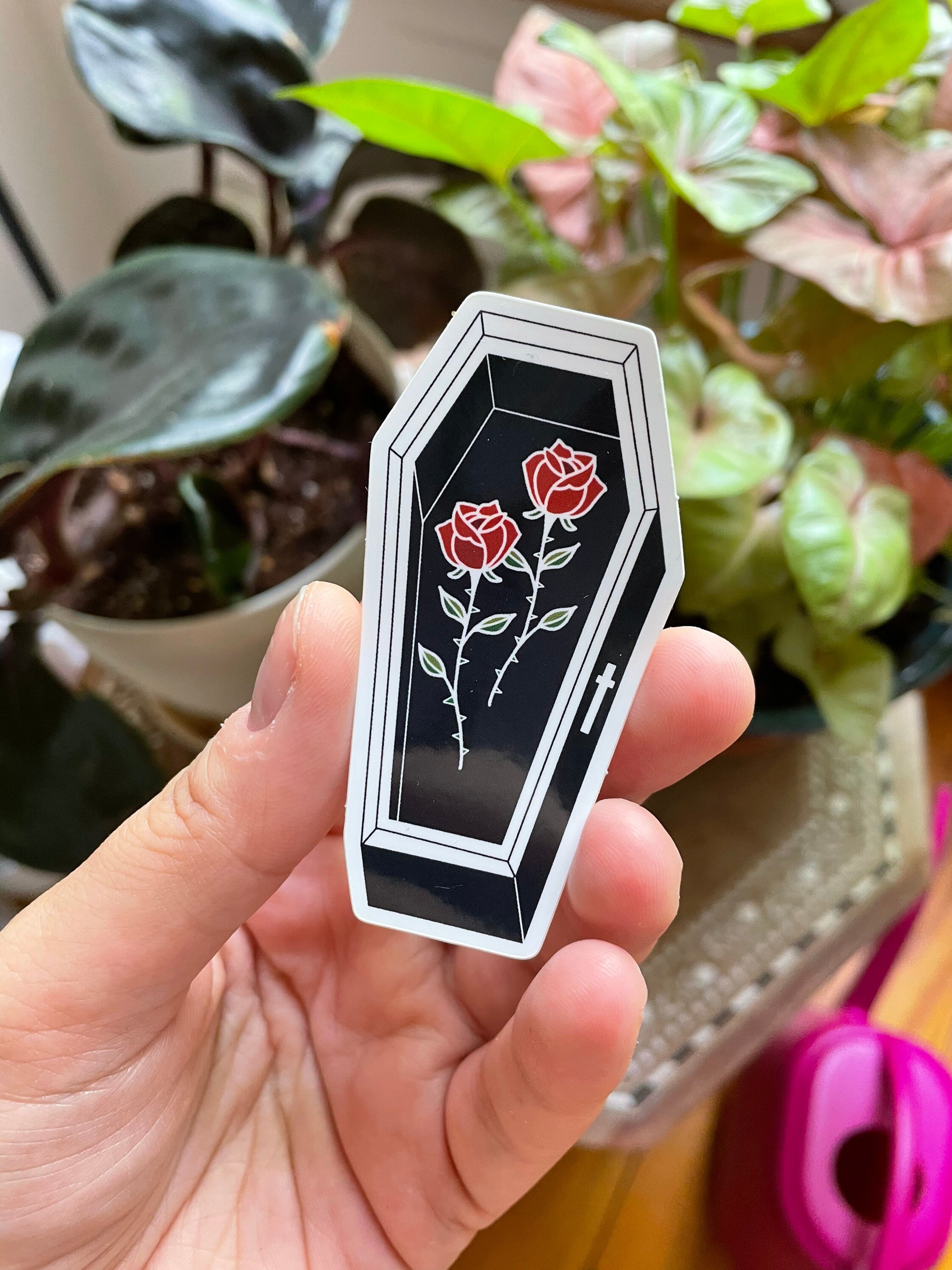 Coffin Sticker, Spooky Sticker, Halloween Sticker, Taphophile Sticker ...