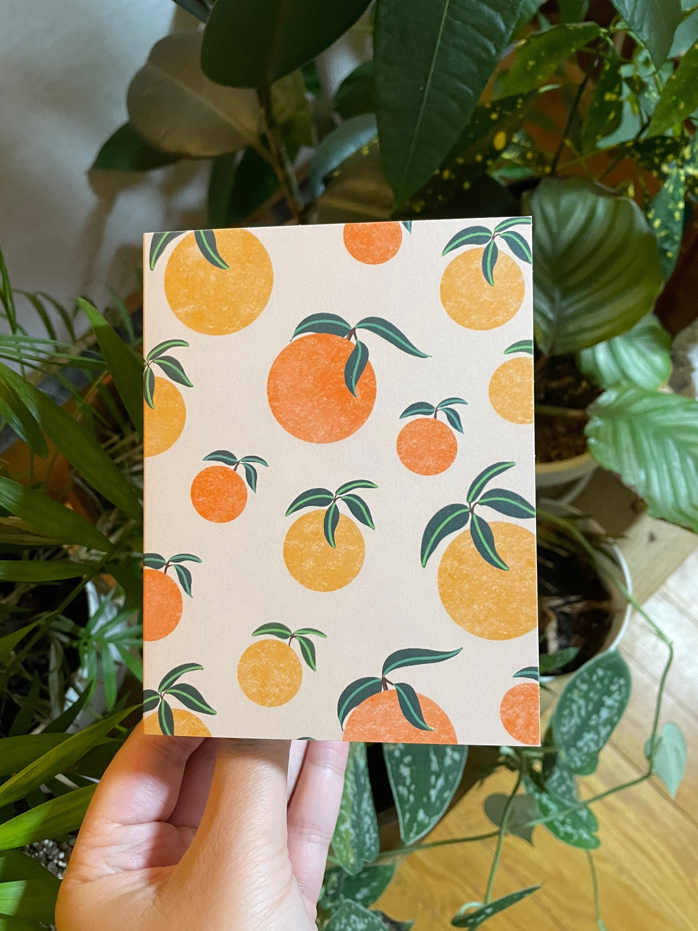 Orange Print Greeting Card, Oranges Card, Fruit Greeting Card - Etsy