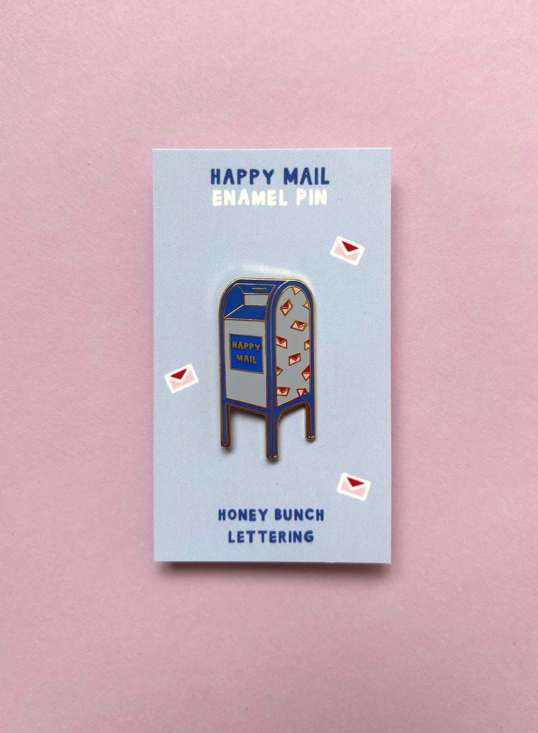 Happy Mail Enamel Pin - Mailbox Pin, Mail Pin, Hard Enamel Pin, Letter ...