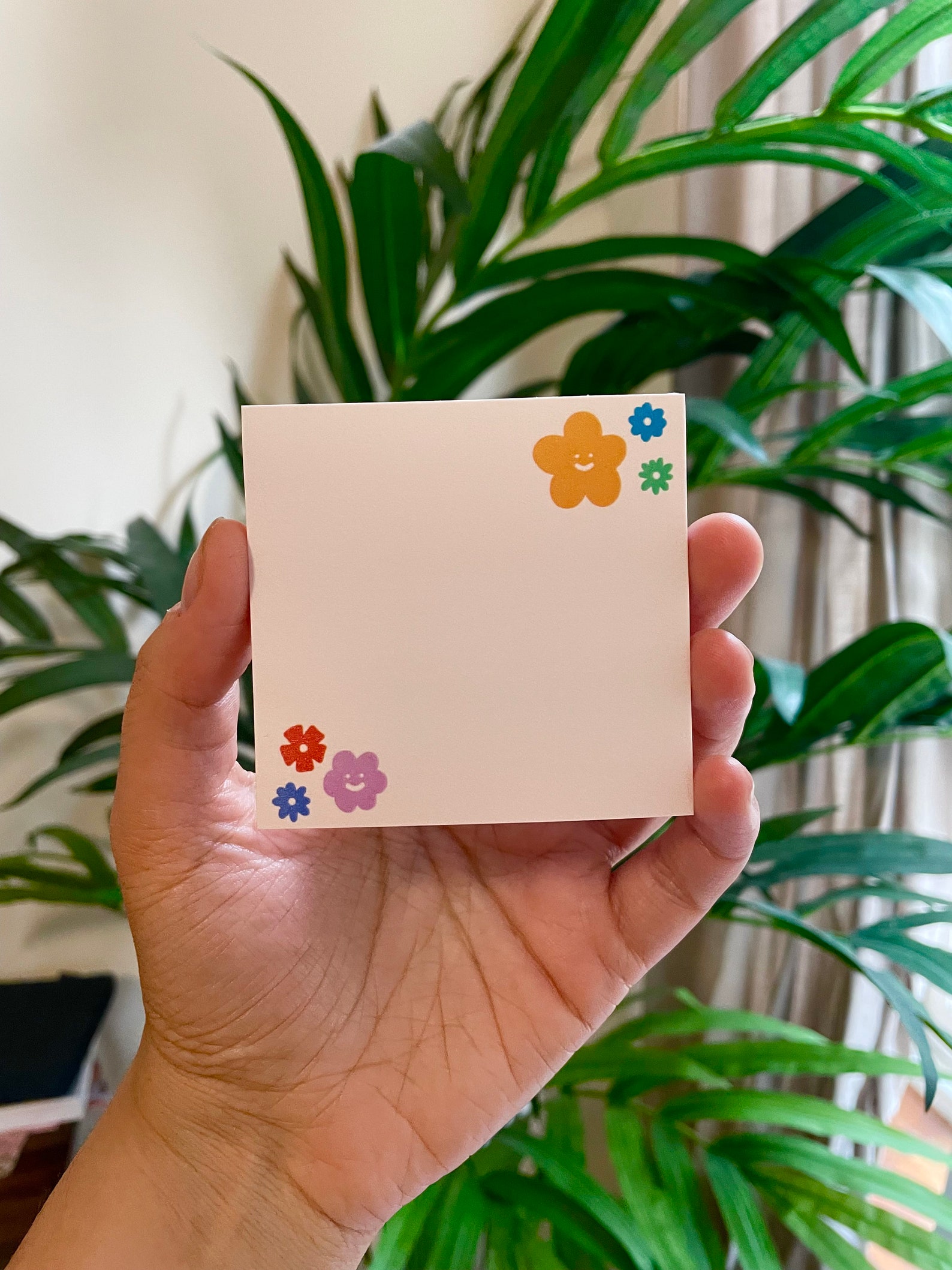 Smiley Flower Sticky Notes Cute Sticky Notes Floral Sticky - Etsy
