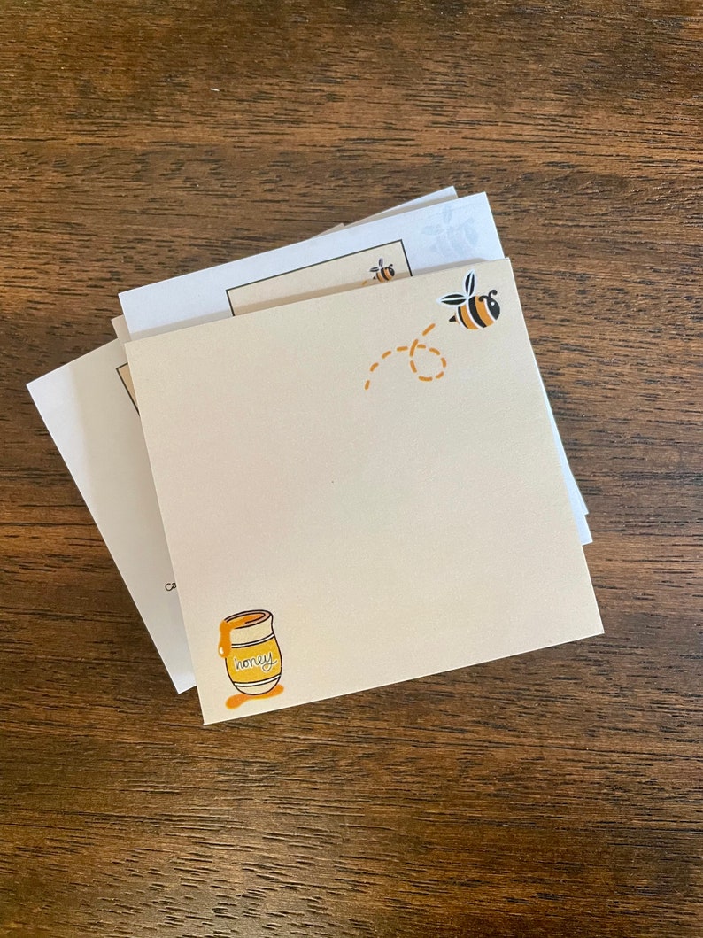 Honey Bee Sticky Notes Bee Sticky Notes Honey Pot Sticky - Etsy