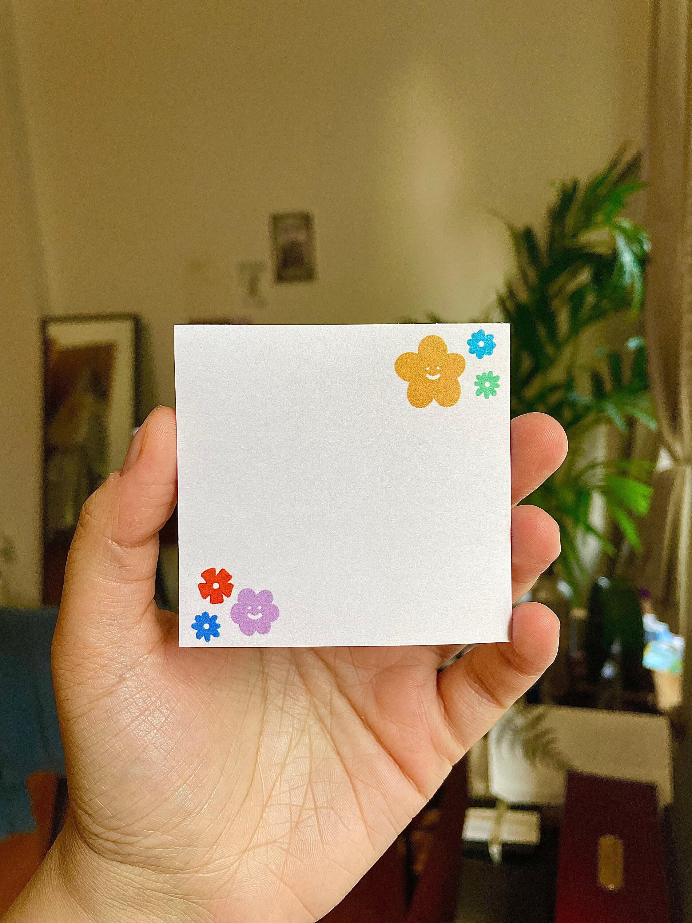 Smiley Flower Sticky Notes, Cute Sticky Notes, Floral Sticky Notes ...