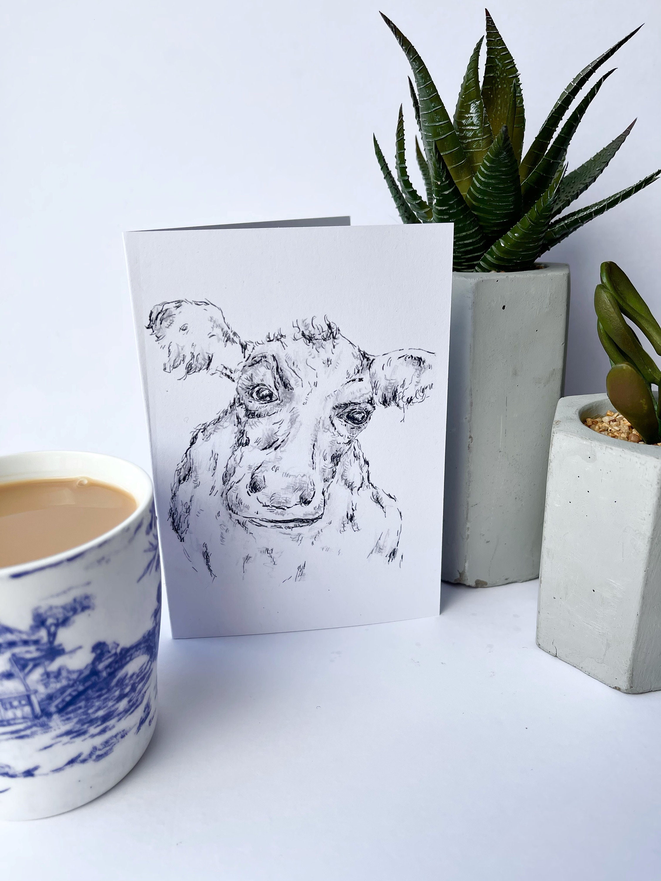 Mardy Cow Greetings Card. Funny Card. Card for Friends. Card for Cow ...