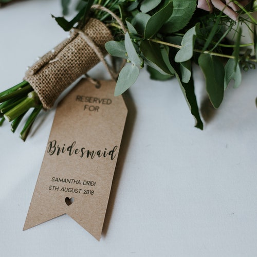 Reserved Wedding Ceremony Seating Tag Reserved Chair Tags - Etsy