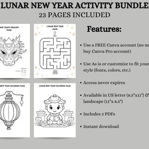 Lunar New Year Activity Printable, Chinese New Year Games, Kids ...