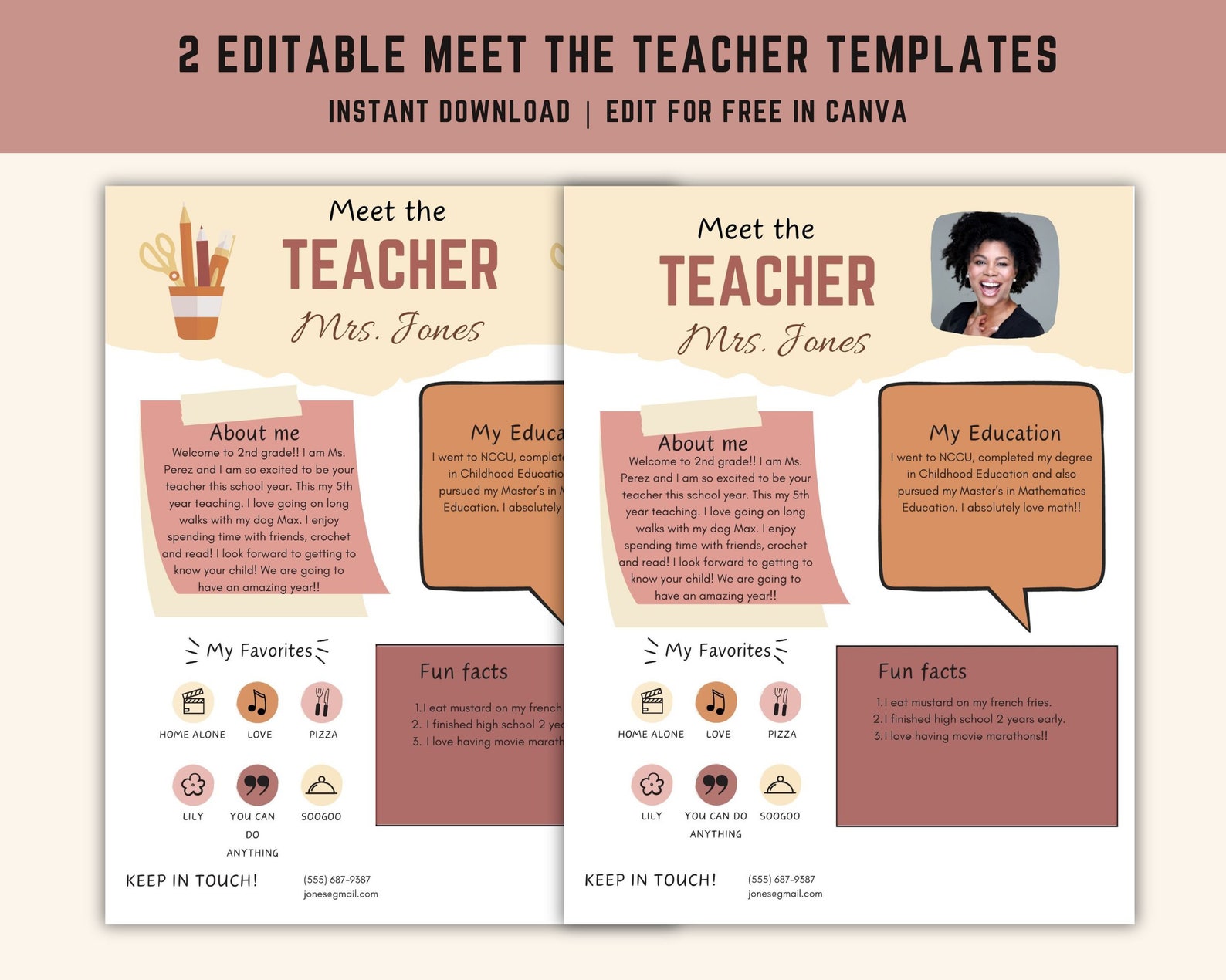 Meet the Teacher Template Daycare Teacher All About the Teacher Boho ...