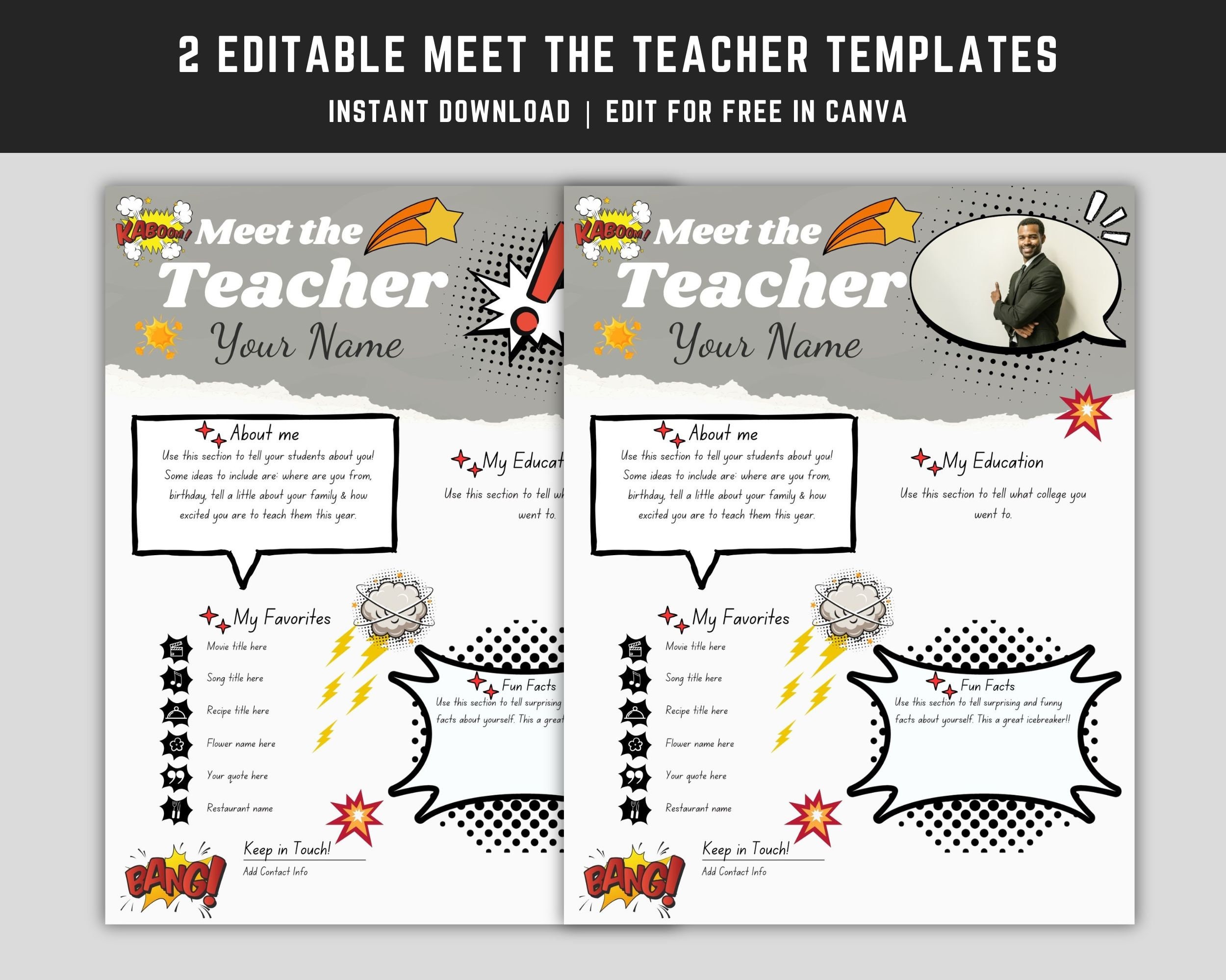 Meet the Teacher Template | Daycare Teacher | All About the Teacher ...