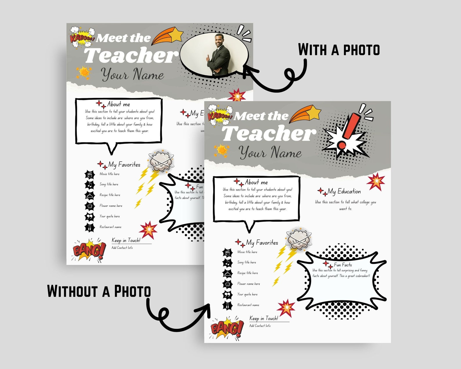 Meet the Teacher Template | Daycare Teacher | All About the Teacher ...