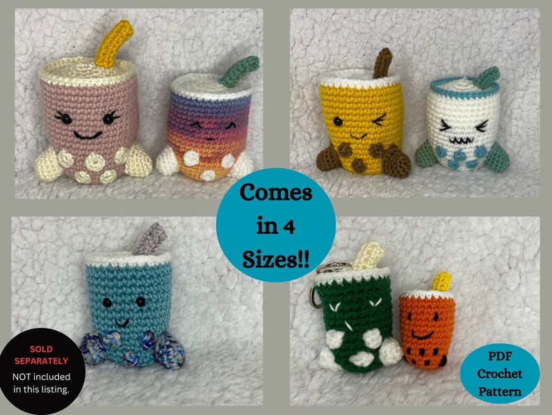 Animal Boba Tea | Boba Tea| Boba Crochet Pattern | Red Panda| Chunky ...