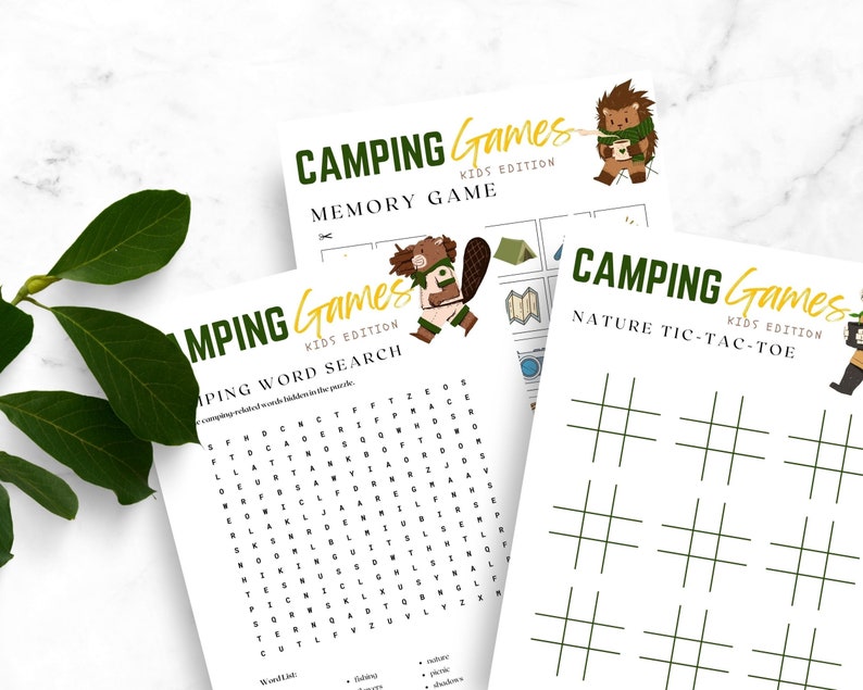 Camping Games Bundle | Campfire Games | Camping Games Printable ...