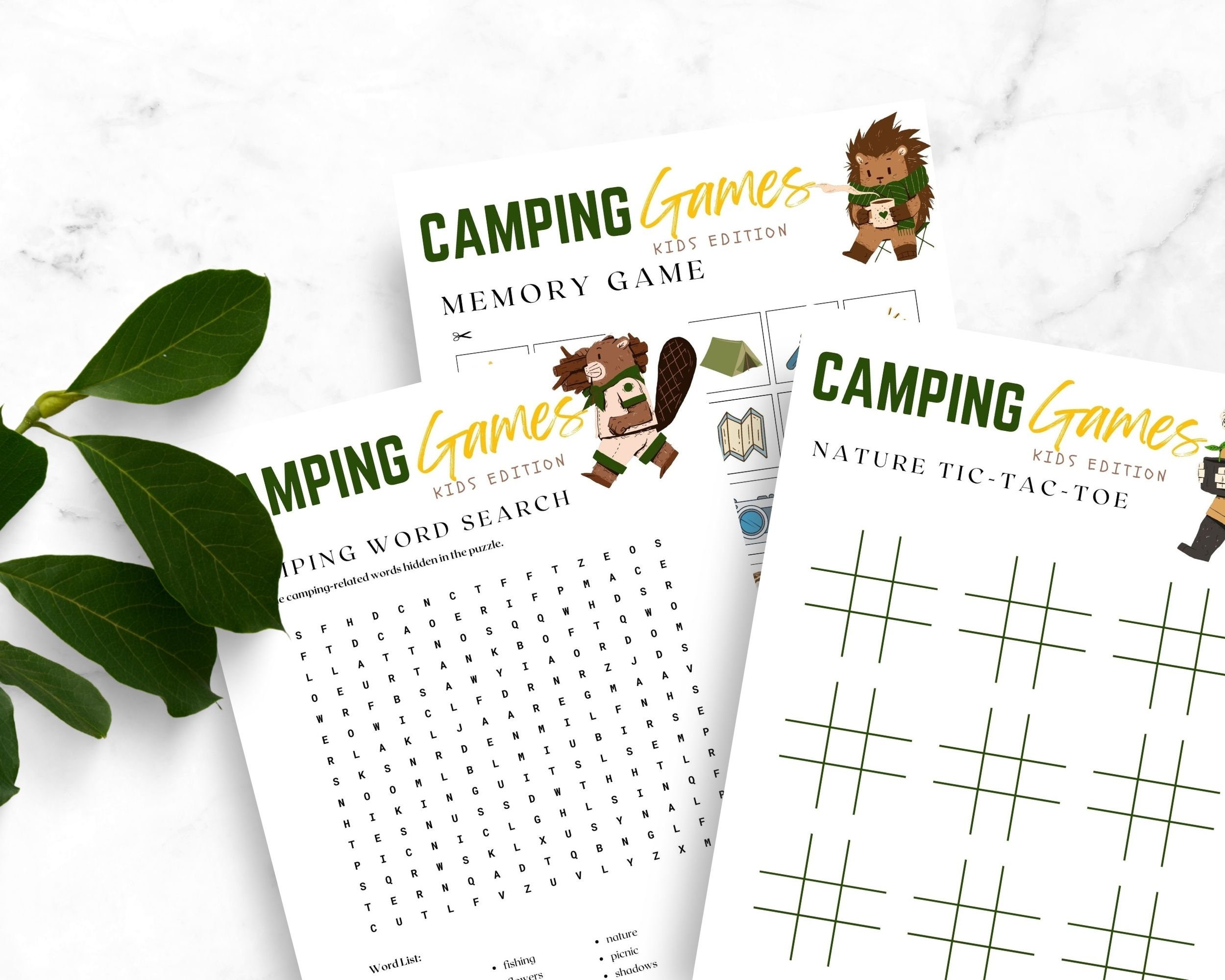 Camping Games Bundle | Campfire Games | Camping Games Printable ...
