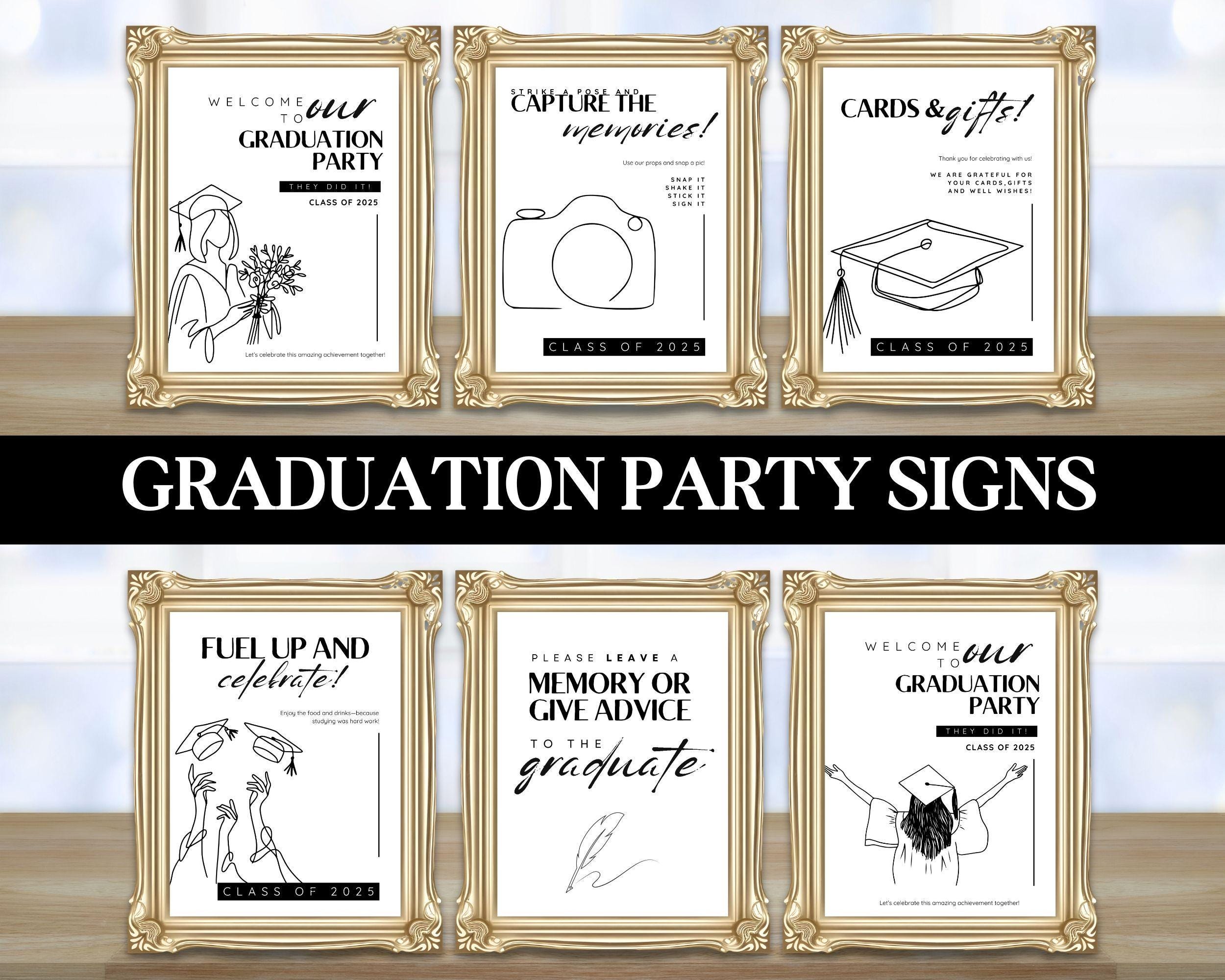 Graduation Party Table Signs | Graduation Party Sign | Senior Grad Sign ...