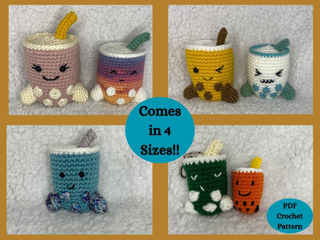 Crochet Boba Tea Plushie Pattern, Boba Plushie, Crochet Plushie Pattern ...