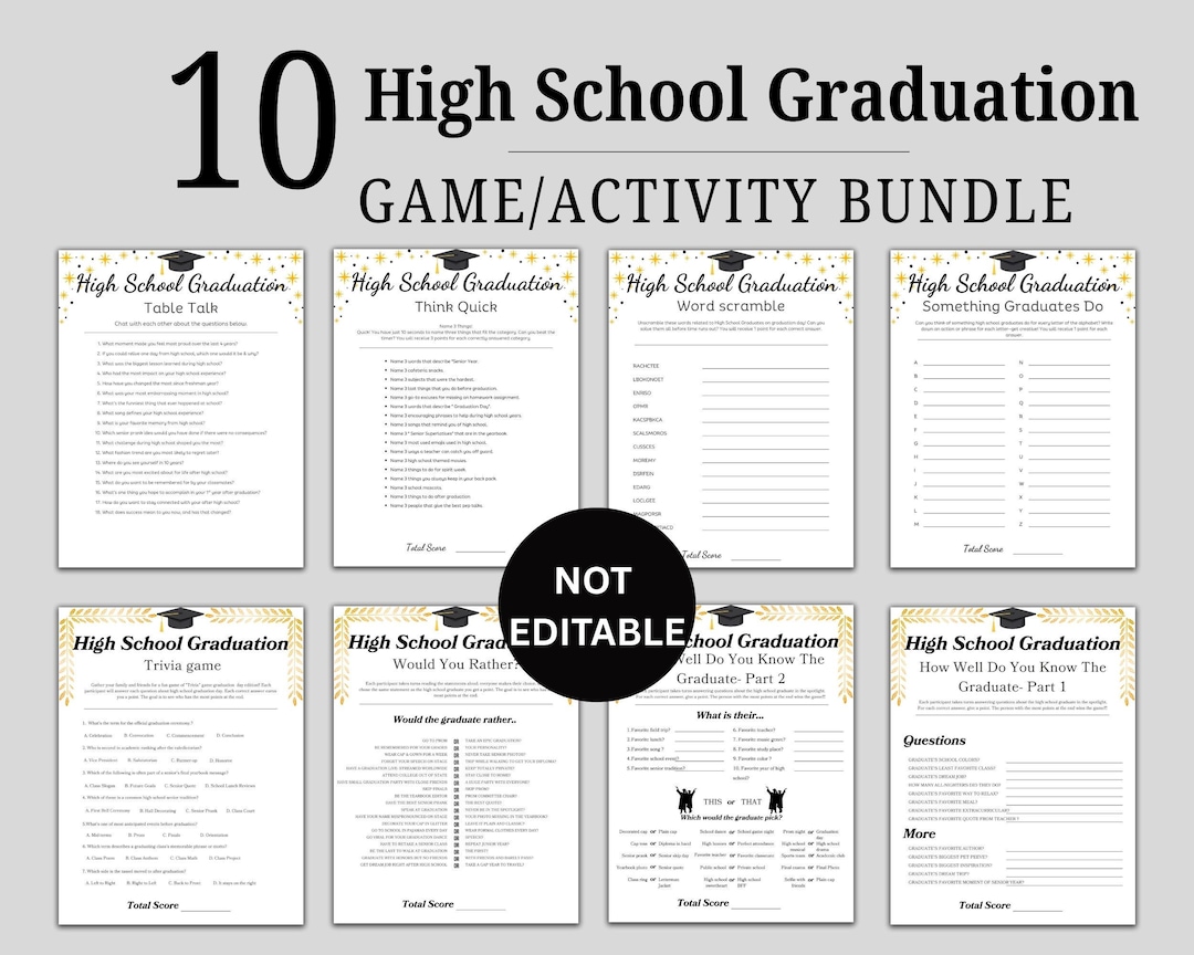 High School Graduation Game Bundle | 2025 Grad | Grad Games ...