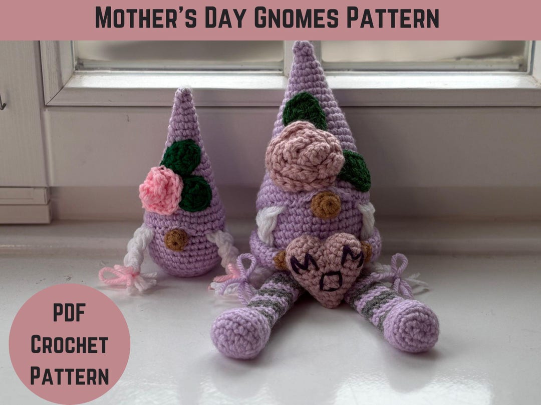 Mother's Day Gnome Pattern | Crochet Gnome Pattern | Mom Gift From Kids ...