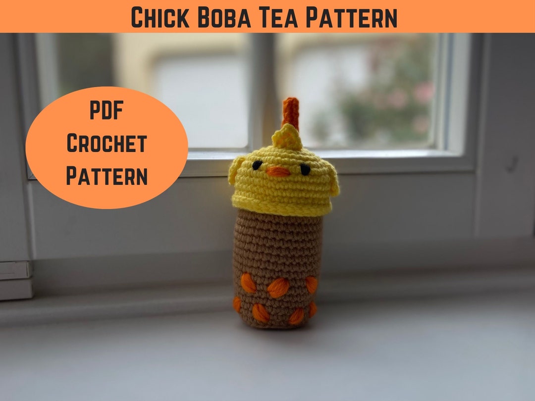 Chick Boba Tea Pattern | Boba Milk Tea | Boba Milk Tea Gift | Small ...