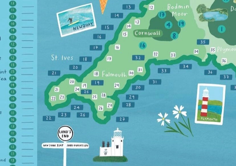 South West Coast Path Scratch off Map - Etsy